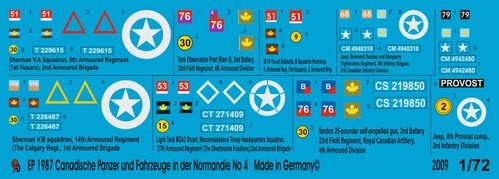 Peddinghaus-Decals 1987 Canadian Tanks And Vehicles In The Normandy No. 4