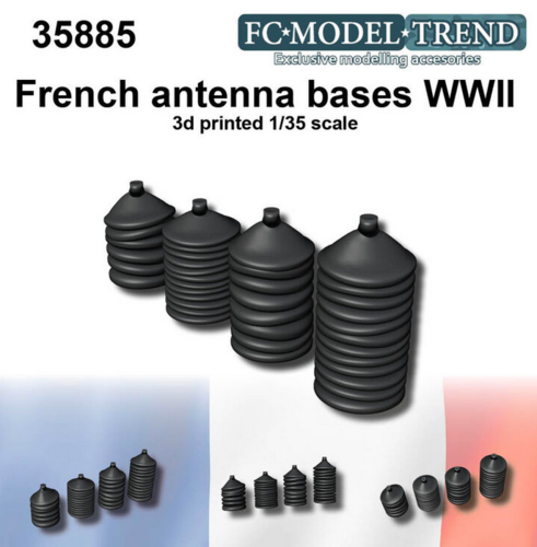 FC ModelTrend 35885 French WWII tanks antenna bases
