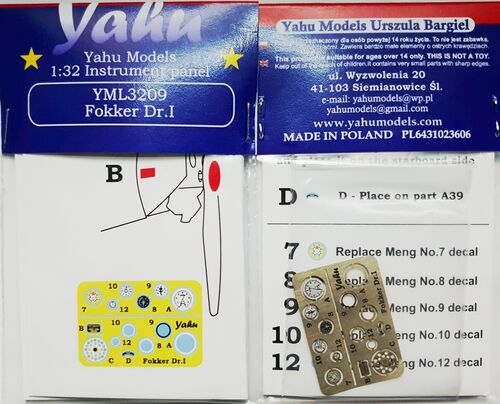 Yahu Models L3209 Fokker Dr.I (Meng)
