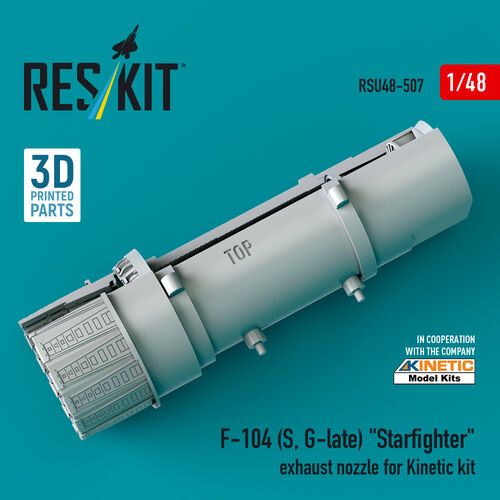 RES/KIT U48-0507 F-104 (S, G-Late) 'Starfighter' Exhaust Nozzle For Kinetic Kit (3D Printed)