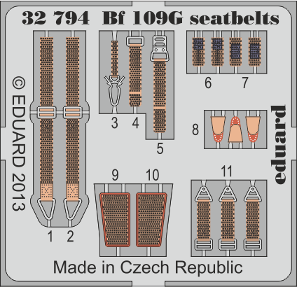 Eduard 32794 Bf 109G seatbelts REVELL