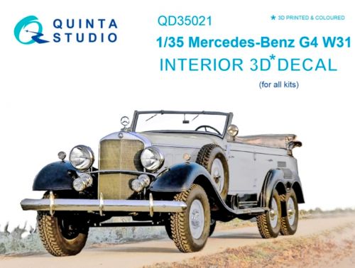 Quinta Studio QD35021 Mercedes-Benz G4 W31 3D-Printed and coloured Interior on decal paper