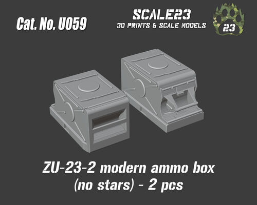 Scale23 35-U059 ZU-23-2 Modern Ammo Box (No Stars) - 2pcs
