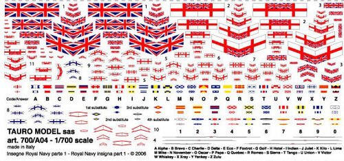 TAURO MODEL 700-A04 Naval Flags - Royal Navy