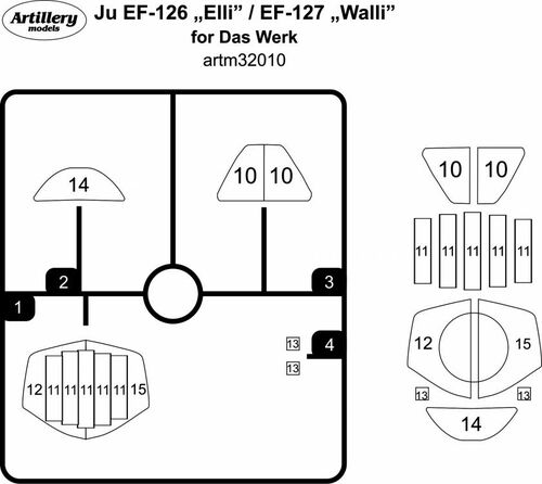 ARTILLERY Models 32010 Ju EF-126"ELI"/EF-127 (for Das Werk)