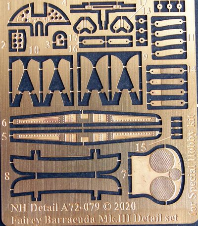 NH Detail A72-079 Fairey Barracuda Mk.III Detail Set (for Special Hobby 72408)