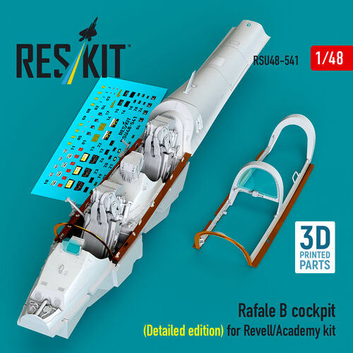 RES/KIT U48-0541 Dassault Rafale B - 3D-Printed Cockpit Detailed Edition (for Revell / Academy Kits)
