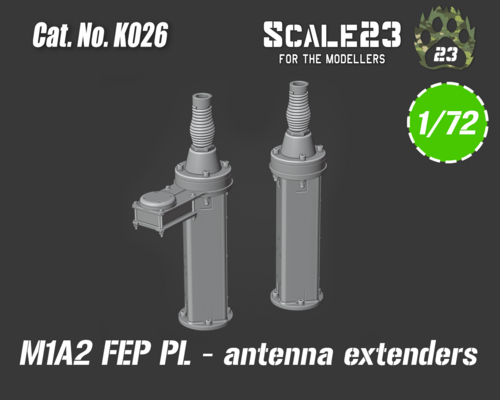 Scale23 72-K026 M1A1/A2 Abrams - antenna base extender - 2 pcs