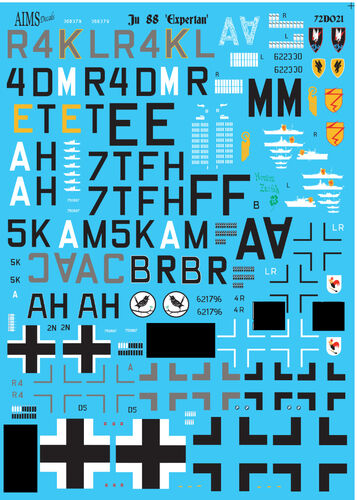 Aims 72D021 Junkers Ju-88 Experten Decals