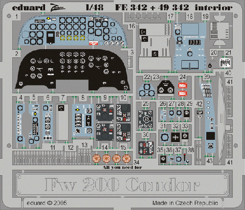 Eduard FE342 Fw 200 Condor interior TRUMPETER