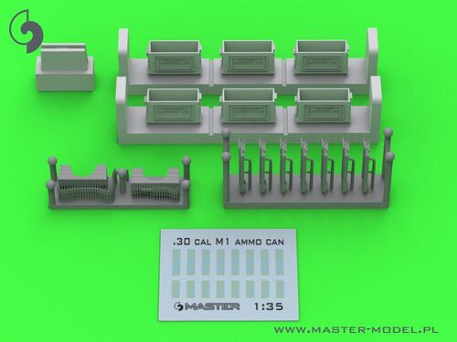 Master GM-35-090 M1 ammunition cans for Browning M1919 (6 pcs) - OPENED