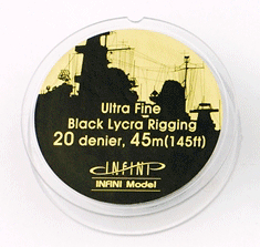 Infinimodel IR0201B Black Ship Rigging Ultra Fine 145ft / 45m (for 1/700 scale)