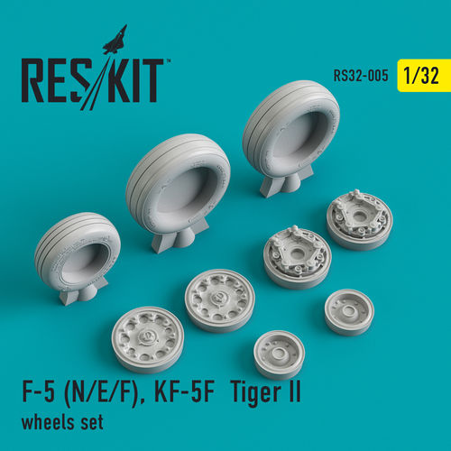 DISCONTINUED RES/KIT 32-0005 F-5 (N/E/F), KF-5F Tiger II wheels set