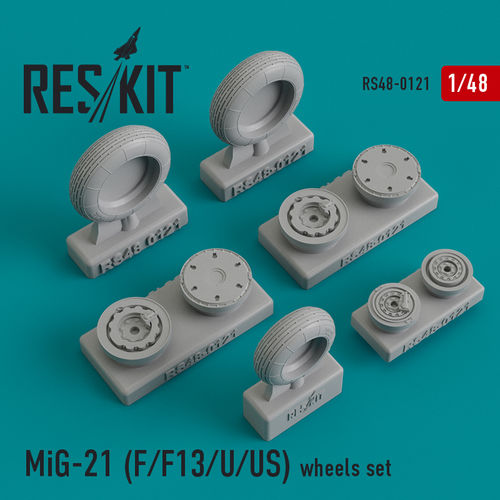 DISCONTINUED RES/KIT 48-0121 MiG-21 (F/F13/U/US) wheels set