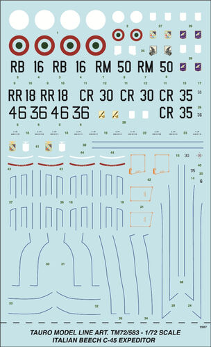 TAURO MODEL 72-583 Beech C-45 Expeditor in Italian Service