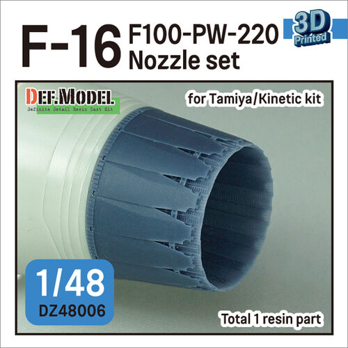 DEF Model DZ48006 F-16 F100-PW-220 Nozzle Set (For Tamiya, Kinetic)