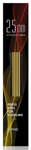 DSPIAE 56826 BB-2.5 Brass Bars For Modeling 2.5mm (5 pcs)