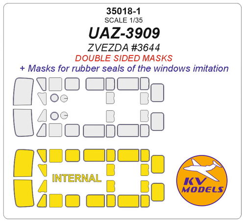 KV Models 35018-1 UAZ-3909 (ZVEZDA #3644) - (Double sided)