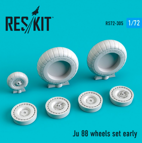 DISCONTINUED RES/KIT 72-0305 Ju 88 wheels set early