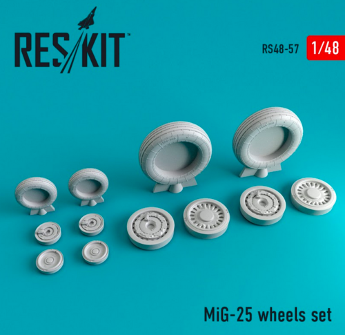 DISCONTINUED RES/KIT 48-0057 Mig-25 wheels set