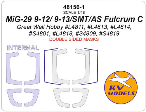 KV Models 48156-1 MiG-29 9-12/ 9-13/SMT/AS Fulcrum C (Double-Sided)