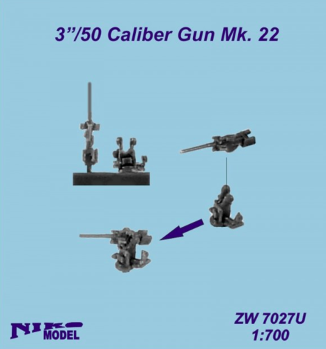 NIKO MODEL ZW7027U 3”/50 Caliber Gun Mk. 22 5 to a pack