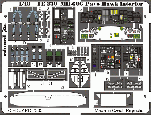 Eduard FE330 MH-60G interior ITALERI