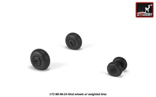 Armory Models Group AW72052 Mil Mi-24 Hind wheels w/ weighted tires