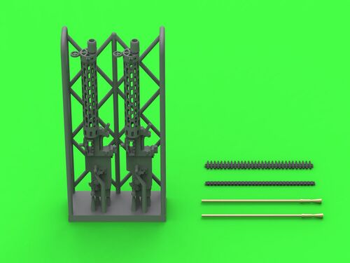 Master AM-48-183 German WW I machine gun Spandau LMG 08/15 (2 pcs) - with SHORT charging handle - complete guns incl. 3D resin & brass parts