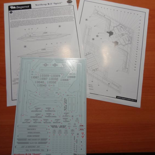 Begemot Decals 72-017 Northrop B-2 marking + stencil