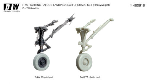 Detail and Wonder Studio 480616 General Dynamics F-16 Fighting Falcon - 3D-printed Landing Gear Heavy Weight (for Tamiya kits)