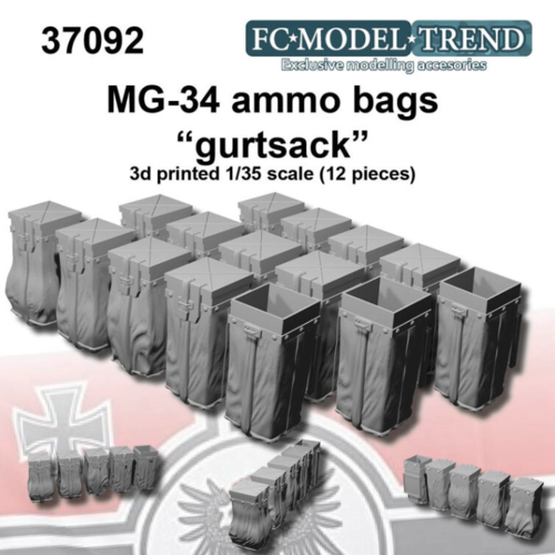FC ModelTrend 37092 MG-34 ammo bags gurtsacks