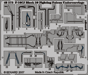 Eduard 49390 F-16CJ Block 50 undercarriage TAMIYA