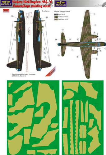 LF Models M7232 Vickers Wellington Mk.IC B-scheme