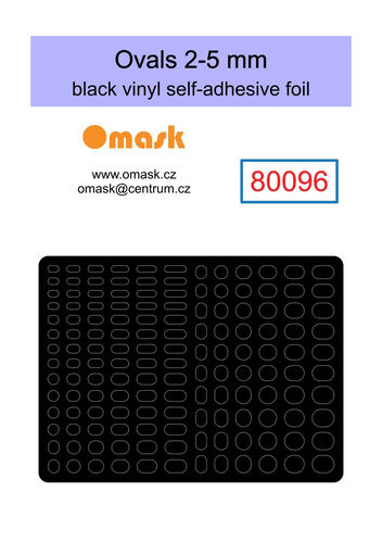 Omask 80096 Ovals 2-5 mm (Self-Adhesive Foil)