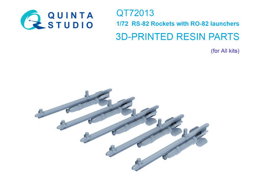 Quinta Studio QT72013 RS-82 Rockets with RO-82 Launchers - 10 pcs (3D-Printed / for All Kits)