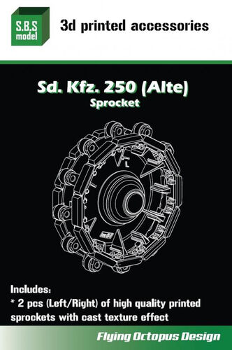 SBS Model 3D040 Sd.Kfz.250 (Alte) Sprocket For Takom/Dragon Kit