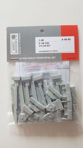 AWC-MODEL A48-45 Genral Dynamics F-16 C/D - Pylon Set (for Kinetic Kit)