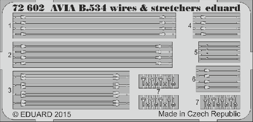 Eduard 72602 Avia B.534 wires and stretchers Eduard