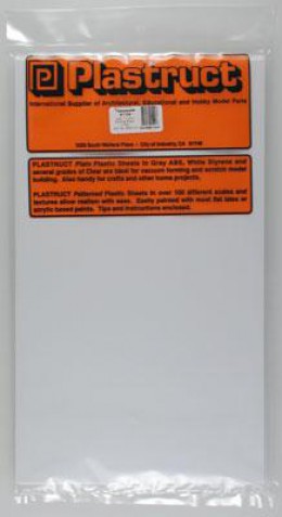 Plastruct 91104 PŁYTA 175mm x 1mm x 300mm biała 1szt / 1 piece