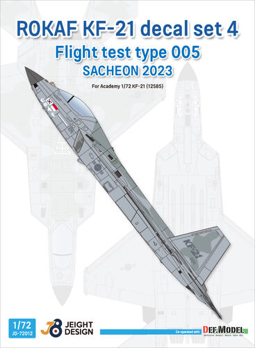 DEF Model JD72012 ROKAF KF-21 Decal Set 4, Flight Test Type 005 - Sacheon 2023 (For Academy 12585)