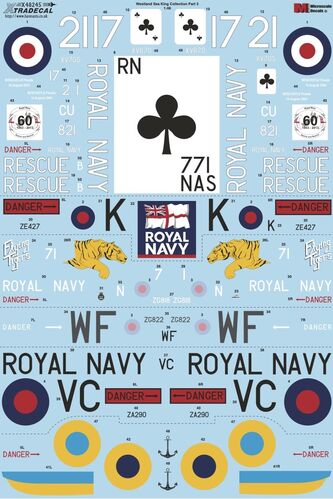 Xtradecal 48245 Westland Sea King Collection - Part 3 (6 schemes)