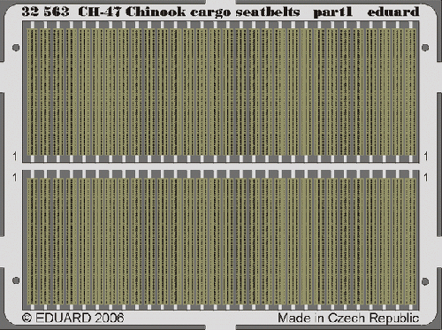 Eduard 32563 CH-47 Chinook cargo seatbelts 1/35 TRUMPETER