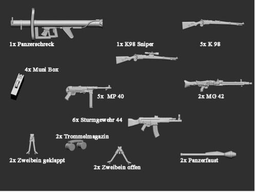 Germania-Figuren 72-WW2-800 Weapon of German Army 1939 - 45 - 02
