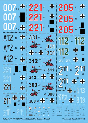 Techmod 35001 Pz.Kpfw.VI Tiger Ausf.E (Late Production Model)