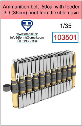 3DF 103501 Ammunition Belt .50 cal with Feeder (3D-Printed)