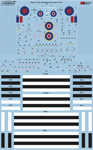 Xtradecal 72355 Moggy - The RAF 2024 Display Team - Typhoon FGR.4