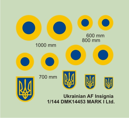 Mark I Decals DMK14453 Ukrainian Air Force Insignia (2 sheets)