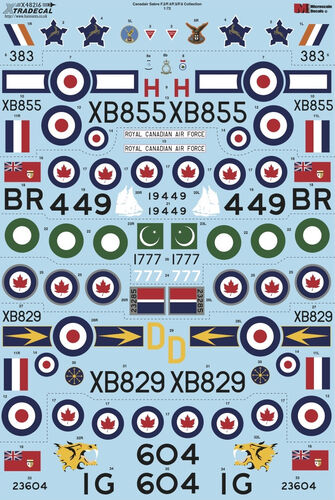 Xtradecal 48216 Canadair Sabre F.2/F.4/F.5/F.6 Collection (7 schemes)