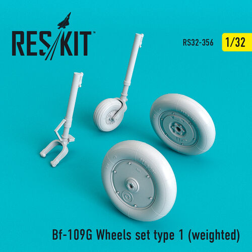 DISCONTINUED RES/KIT 32-0356 Bf-109G wheels set type 1 (weighted)